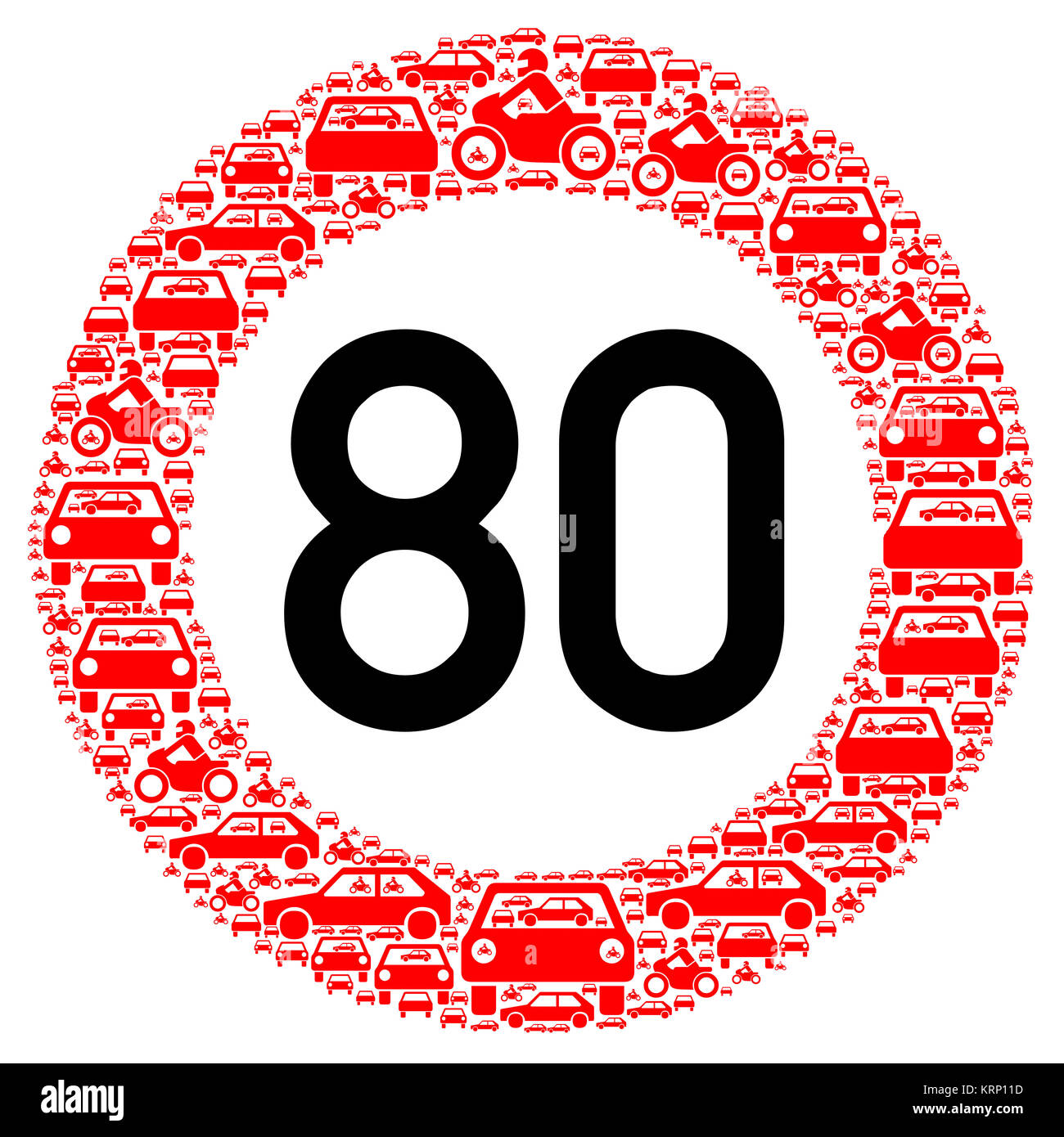Speed Limit 80 Traffic Sign Stockfotos & Speed Limit 80 Traffic Sign ...