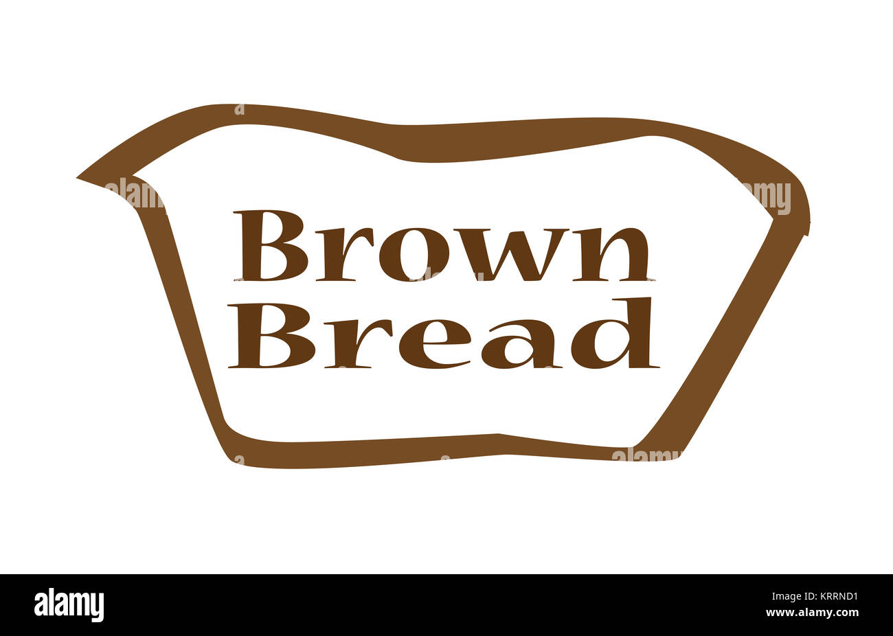 Braunes Brot Umriss der Form Stockfotografie - Alamy