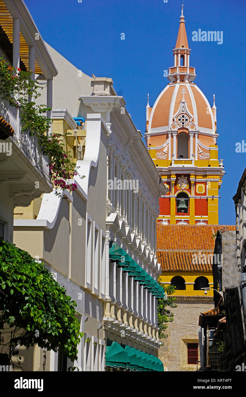 Kuppel von Santa Catalina de Alejandria Catedral in Cartagena de Indias, Kolumbien ...