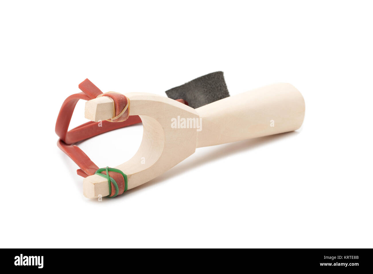 Katapult schleuder isoliert gummi spiel waffe sport leder ...