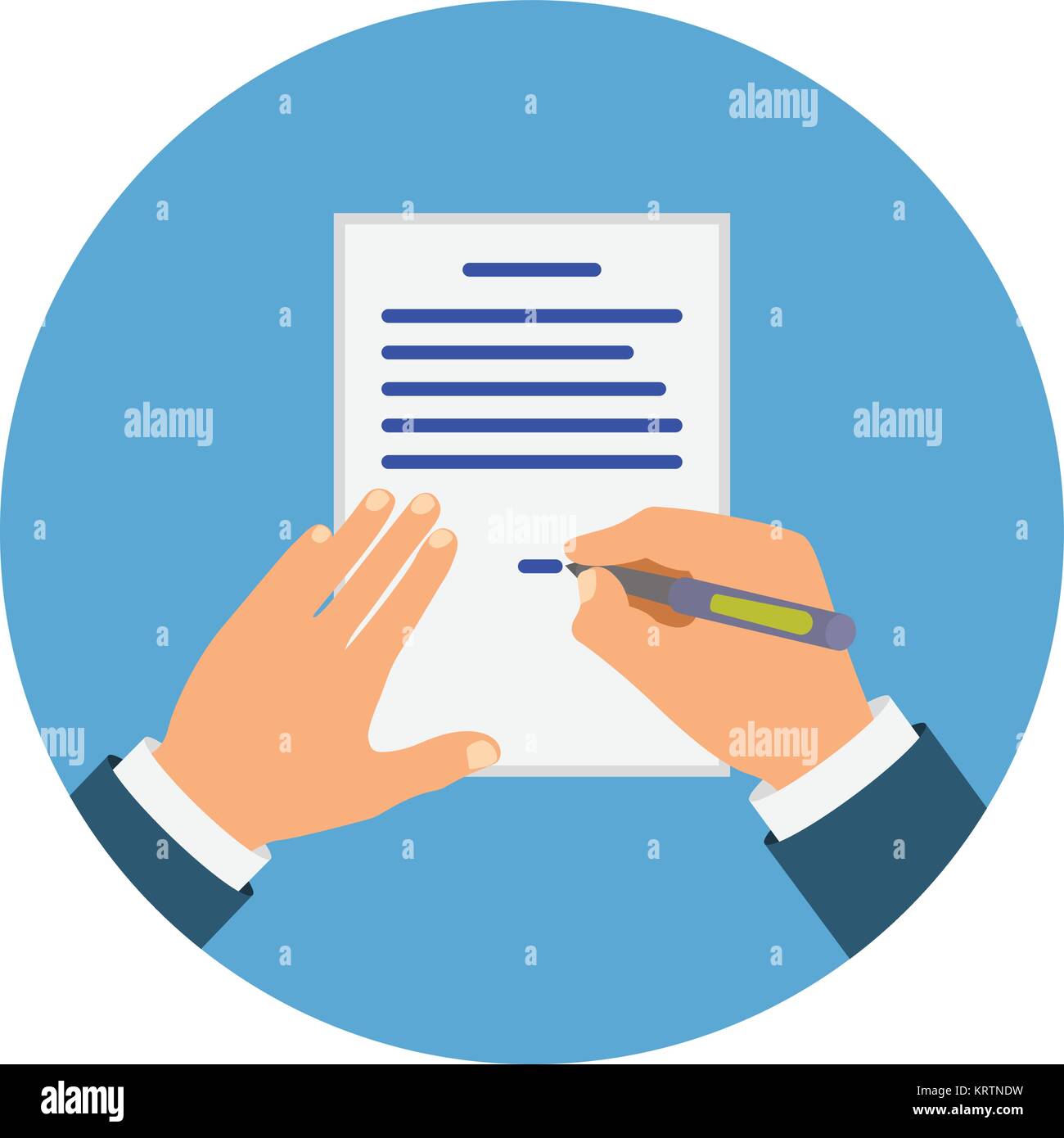 Unterzeichnung abm vertrag Stock-Vektorgrafiken kaufen - Alamy