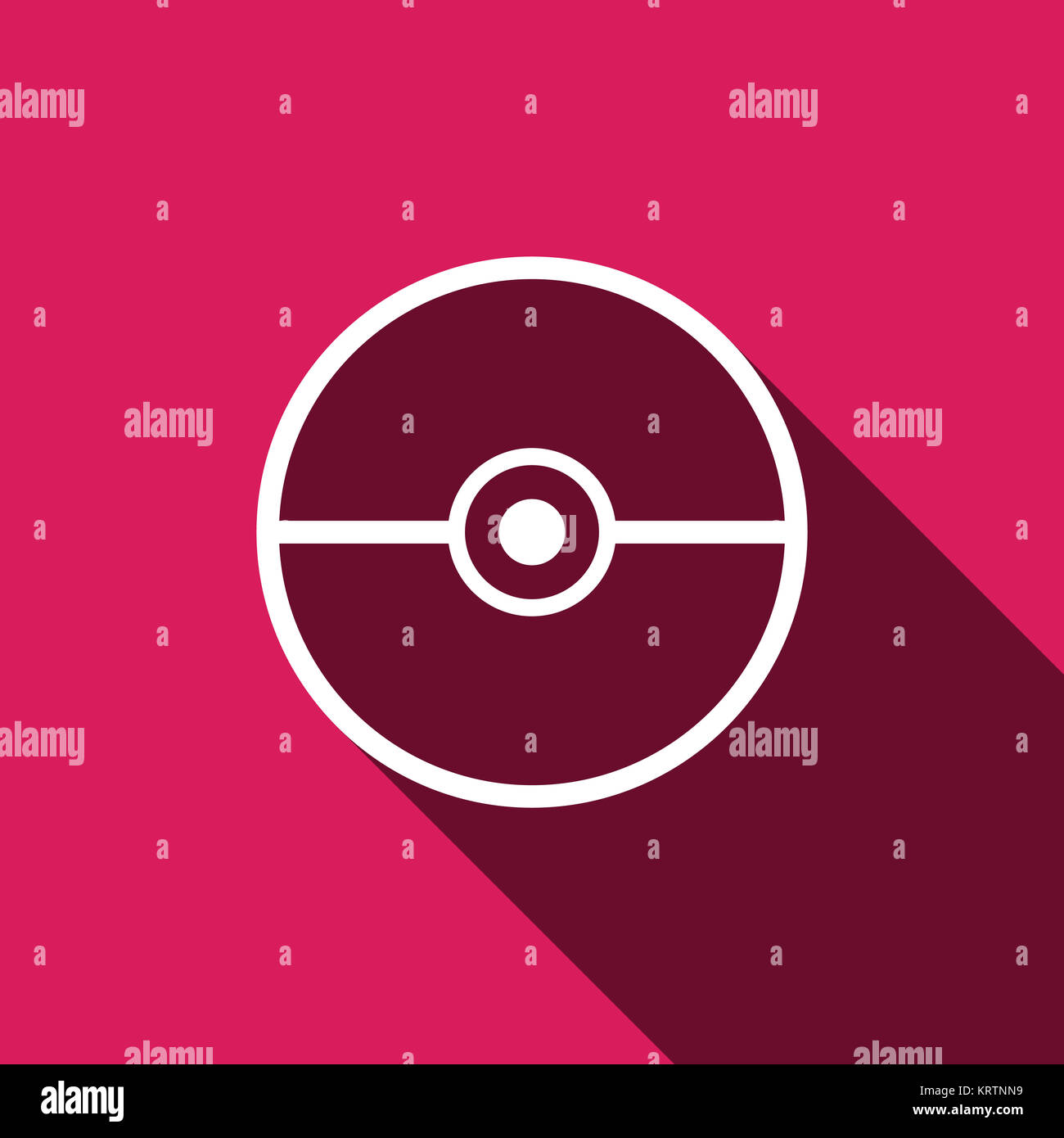 Pokeball Symbol Vektor isoliert Stockfotografie - Alamy