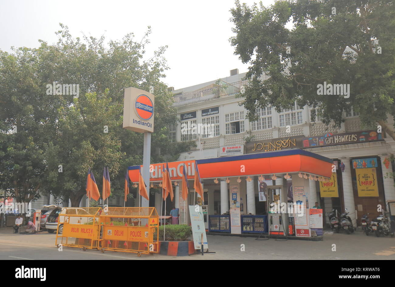 Indian Oil Tankstelle in New Delhi in Indien. Indian Oil ist ein Inder staatlichen Ol und Gasunternehmen mit Sitz in Neu Delhi Indien Stockfotografie Alamy
