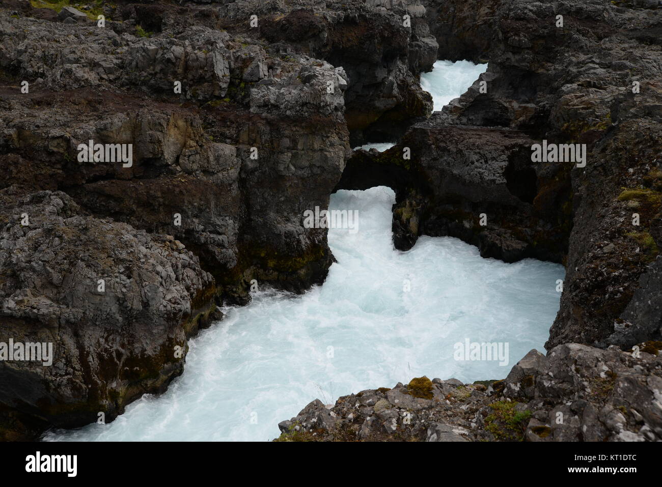 Barnafoss waterfall west iceland -Fotos und -Bildmaterial in hoher ...