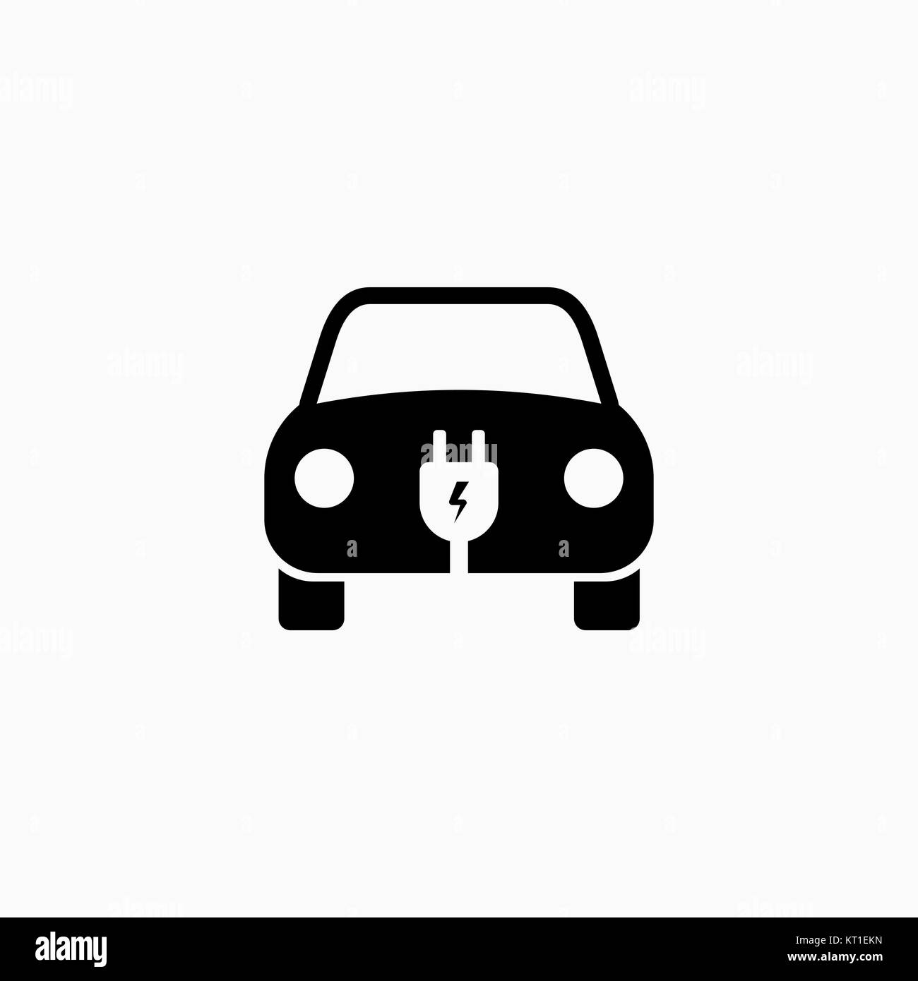 Elektroauto Symbol. Vector Illustration. E-Auto anmelden Stock ...