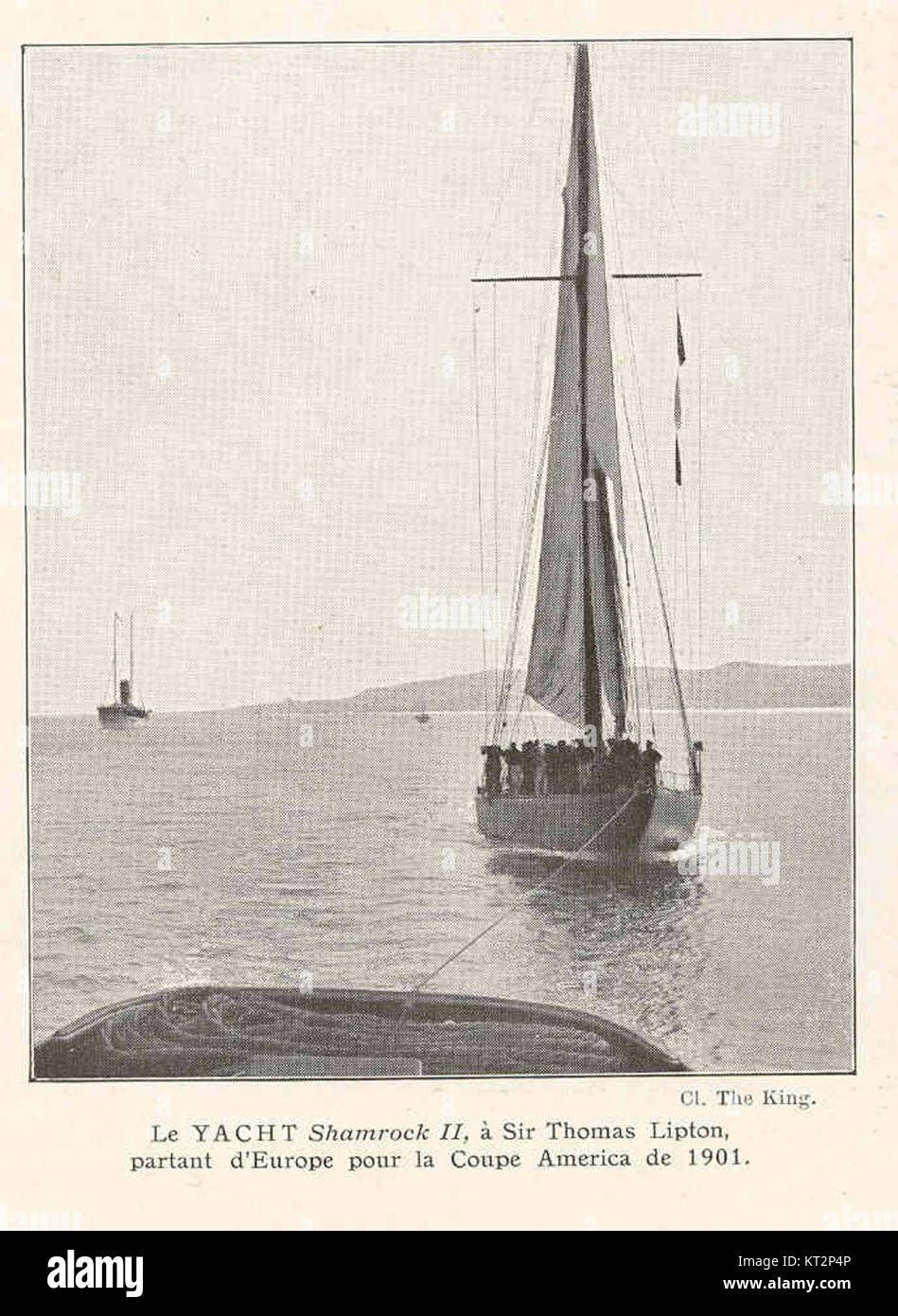 37430 Yacht Shamrock II, ein Sir Thomas Lipton Partant d ' Europe pour la Coupe de America 1901 ...