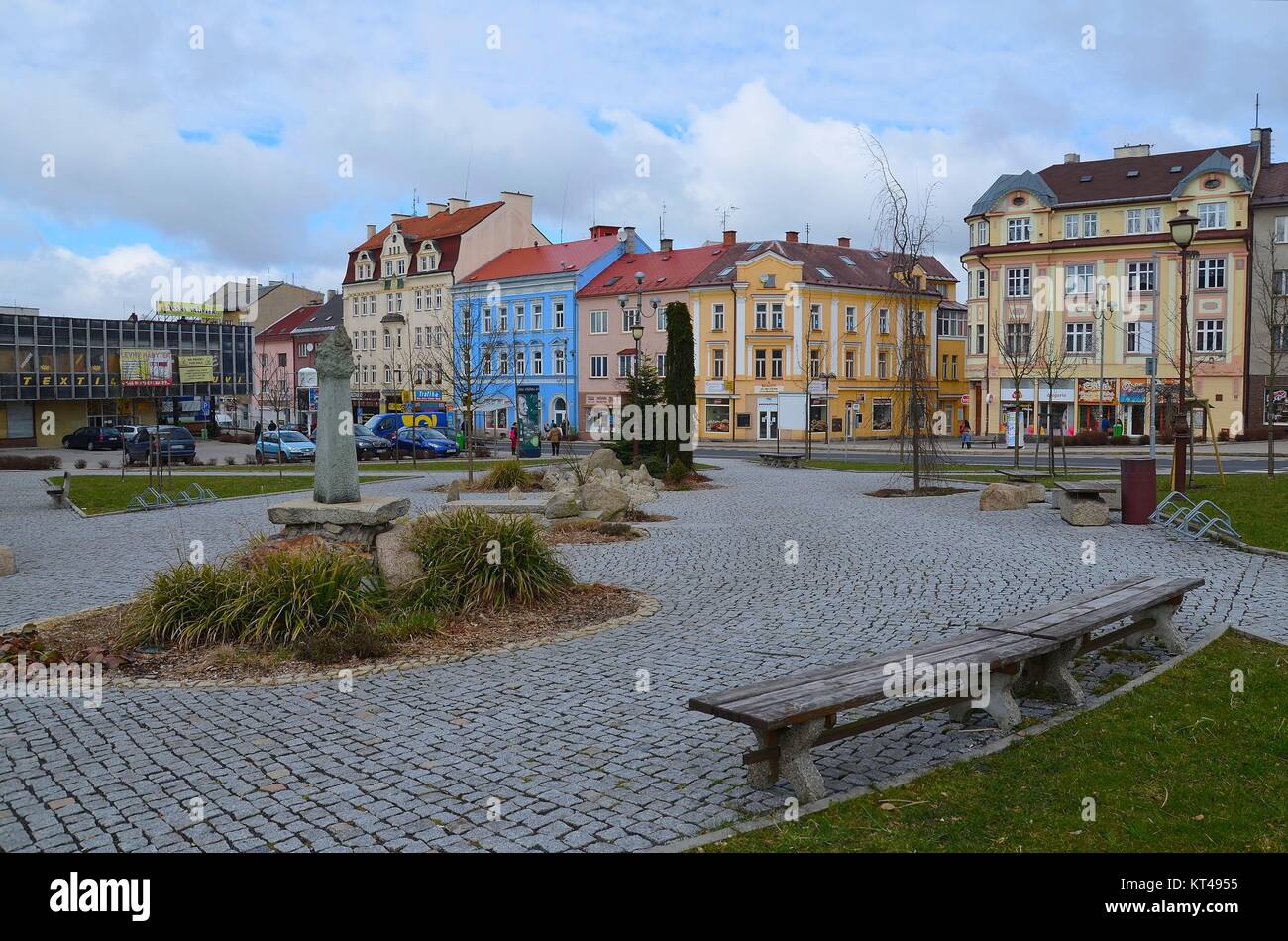 Die Grenze der Stadt Aš (Asch) in der Tschechischen Republik ...