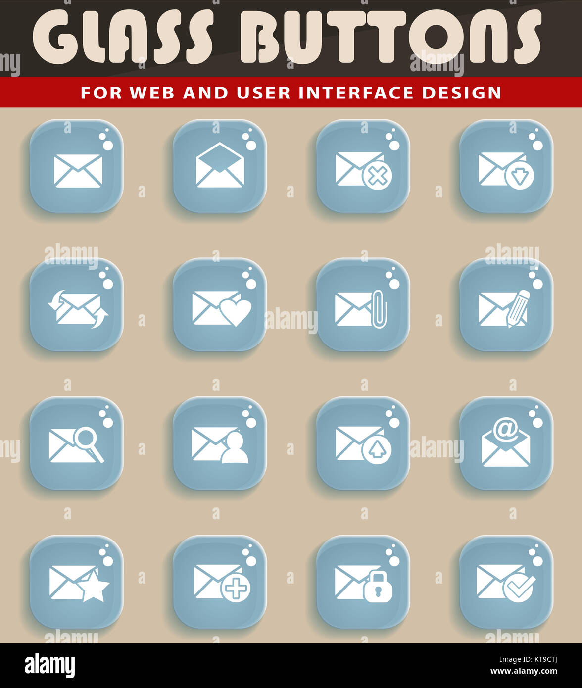 Mail und Briefumschlag-Icon-set Stockfotografie - Alamy