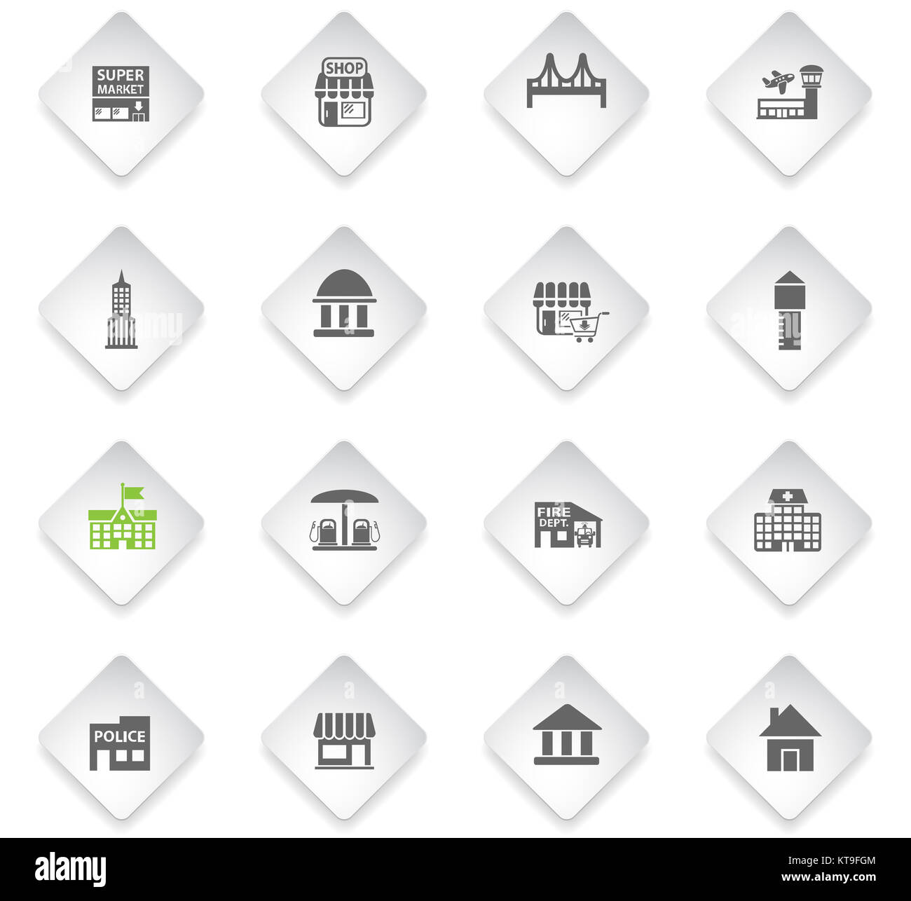Infrastruktur Icon Set Stockfotografie - Alamy