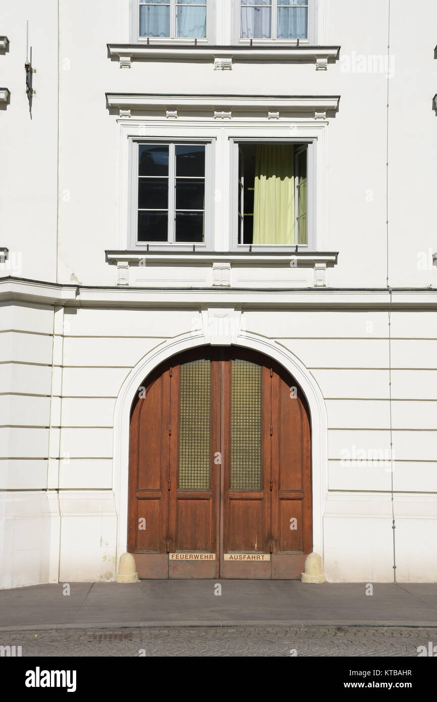 Wien, Am Hof, Gate, hölzerne Tor, zentrale Feuerwache, Feuerwehr ...