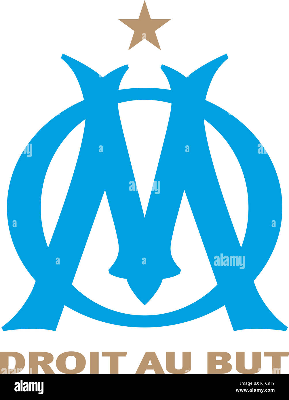 Olympique de Marseille logo Stockfotografie - Alamy