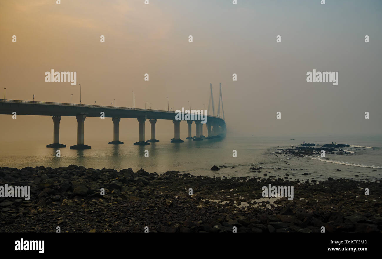 Bandra-Worli Sea Link Bridge Stockfotografie - Alamy