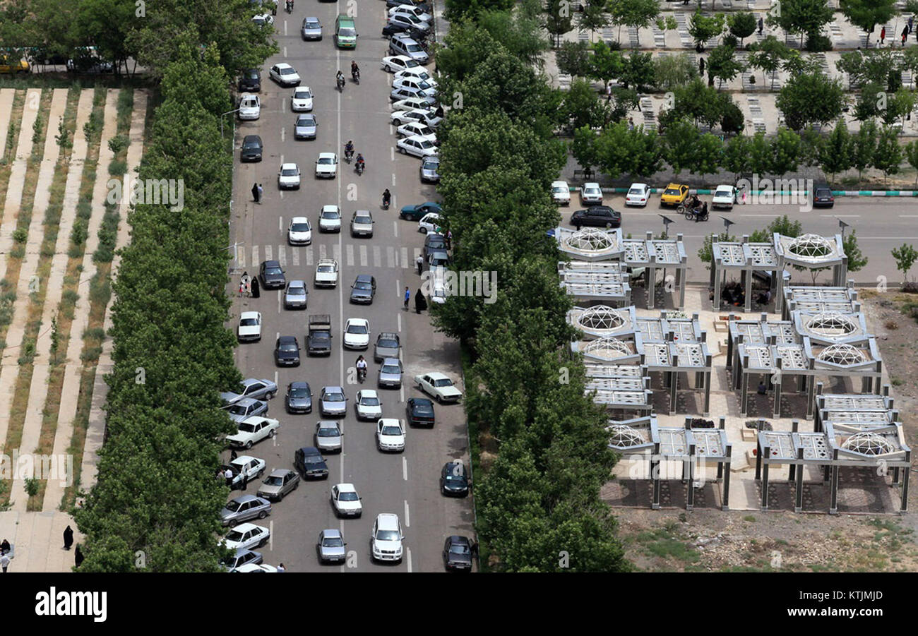 Der behesht e Reza Friedhof in Maschhad, Iran, ist eine historische und ...