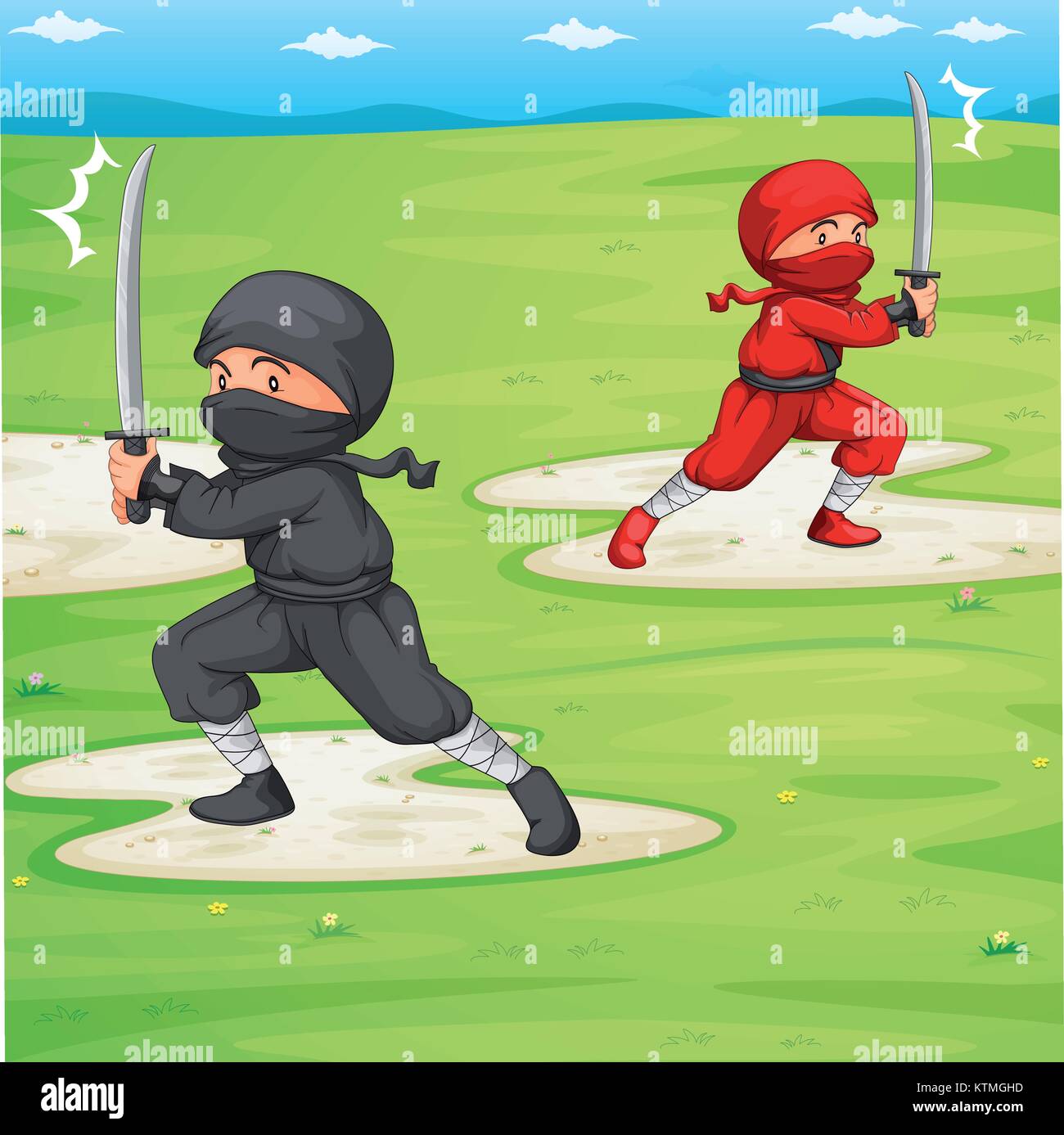 Ninja show Stock-Vektorgrafiken kaufen - Alamy