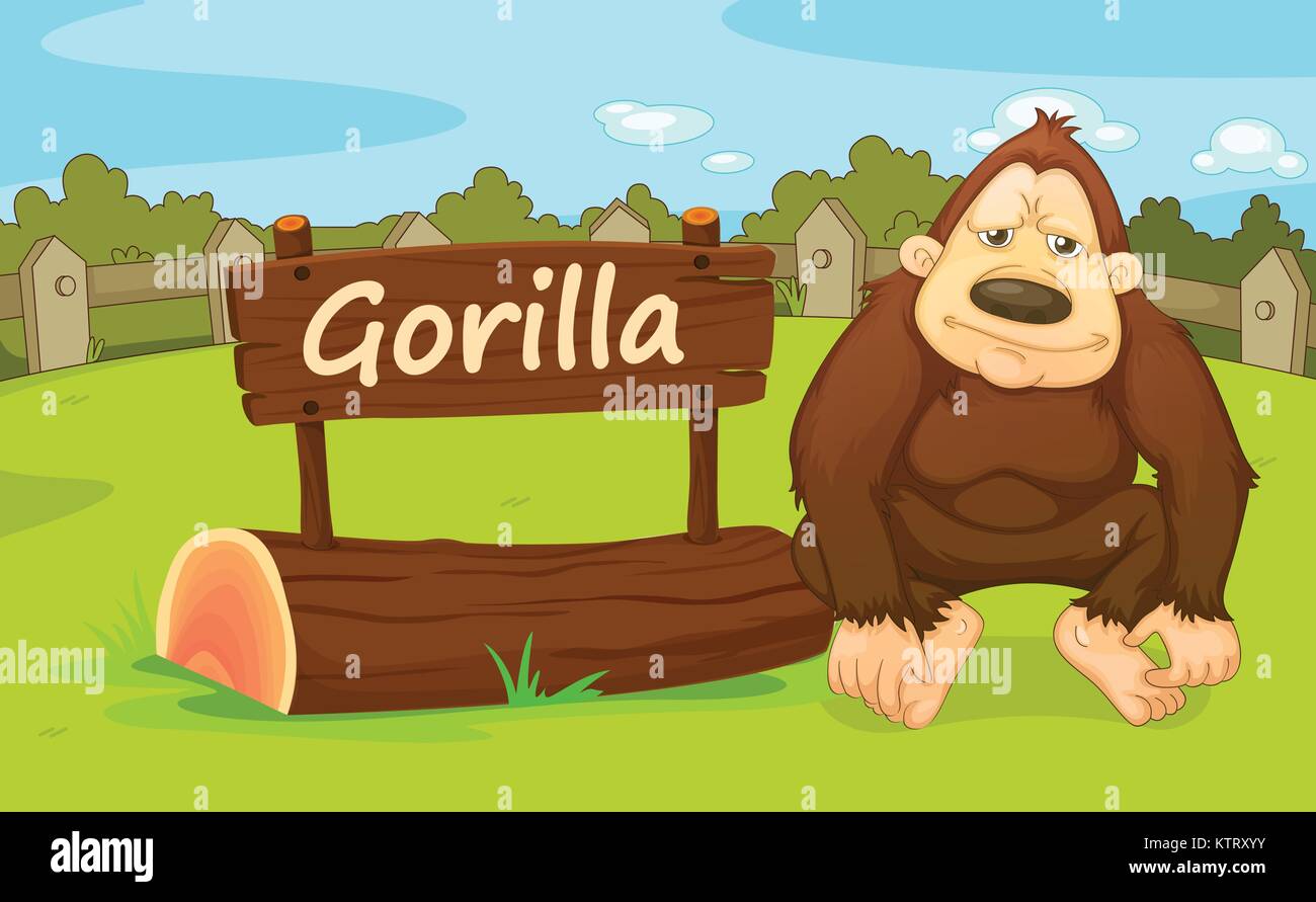 Zoo affengehege Stock-Vektorgrafiken kaufen - Alamy