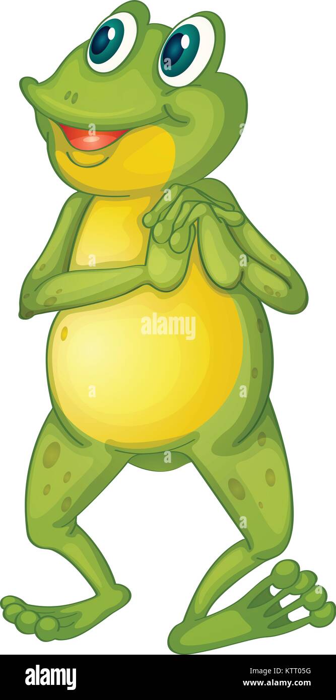 Abbildung: ein Frosch cartoon Charakter Stock-Vektorgrafik - Alamy