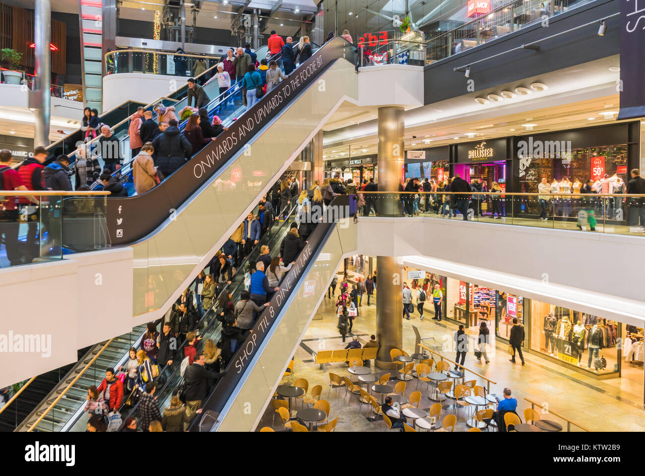 Shops Westquay Shopping Centre Southampton Stockfotos und -bilder ...
