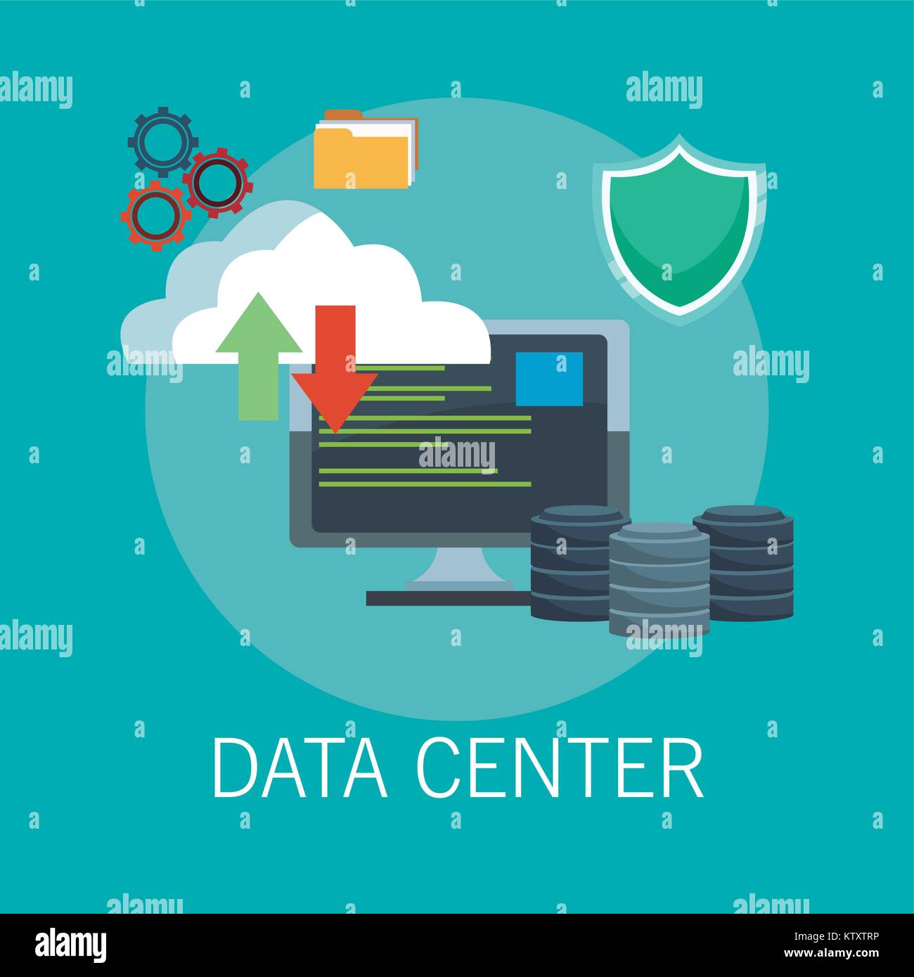 Data Center technology Symbole Stock-Vektorgrafik - Alamy