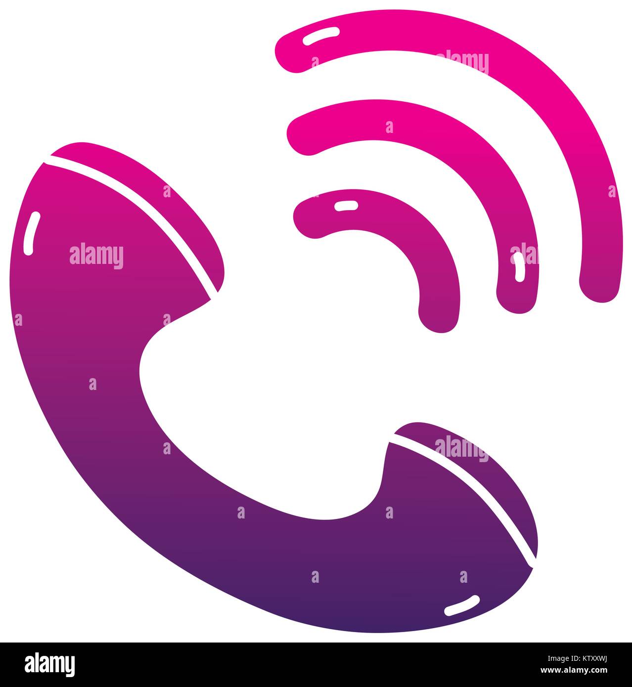 Silhouette anrufen Zeichen Telefon Symbol Stock-Vektorgrafik - Alamy