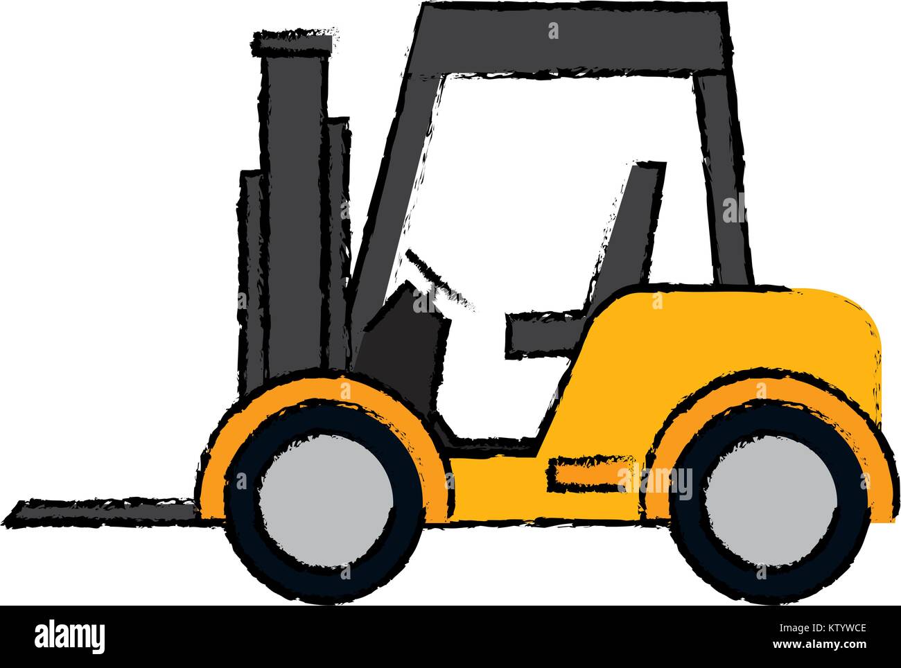 Gabelstapler-Fahrzeug isoliert Symbol Vektor-Illustration-design Stock ...