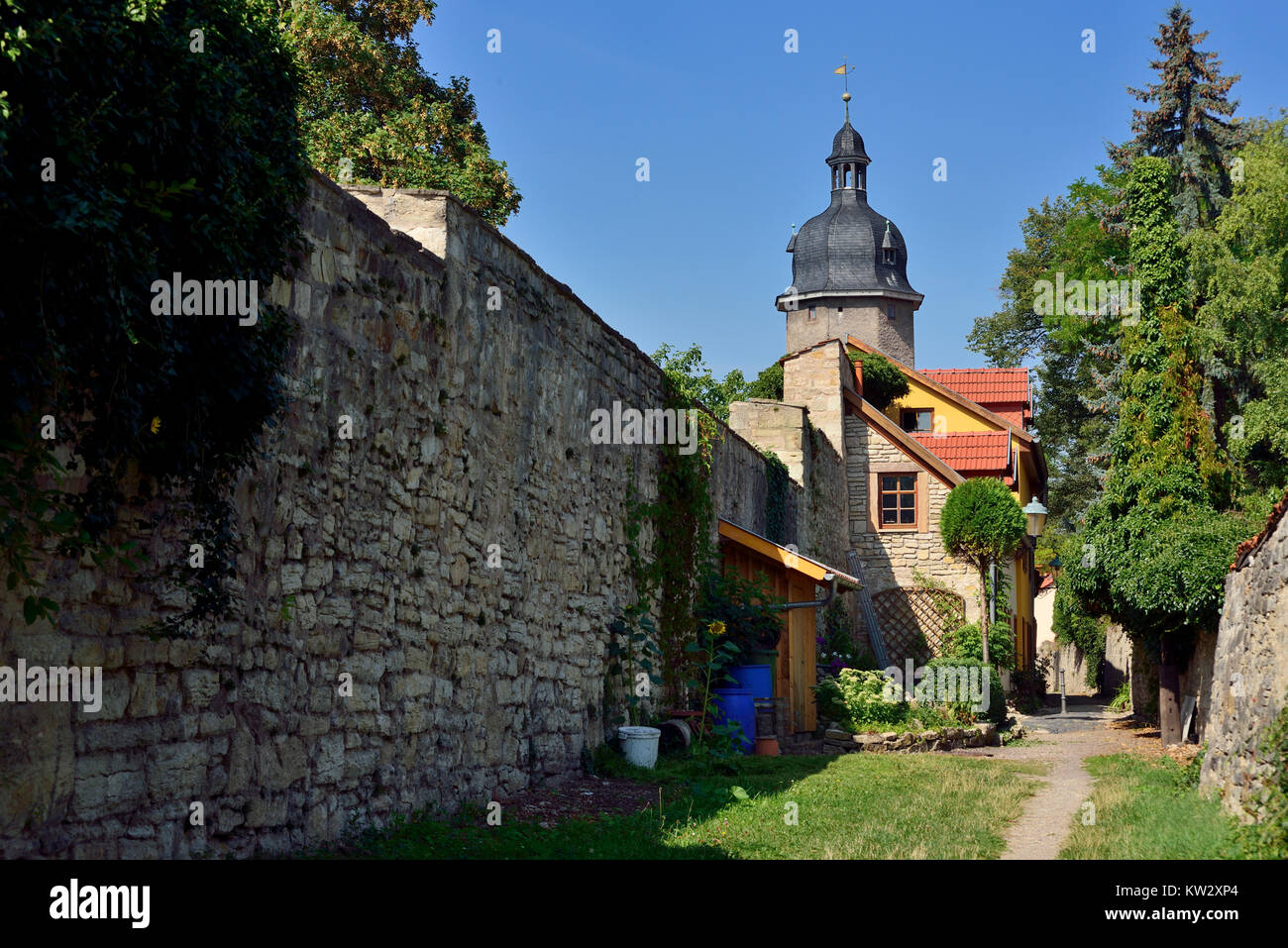 Stadtmauer und neuen Torturm, Thüringen, Arnstadt, Stadtmauer Und ...