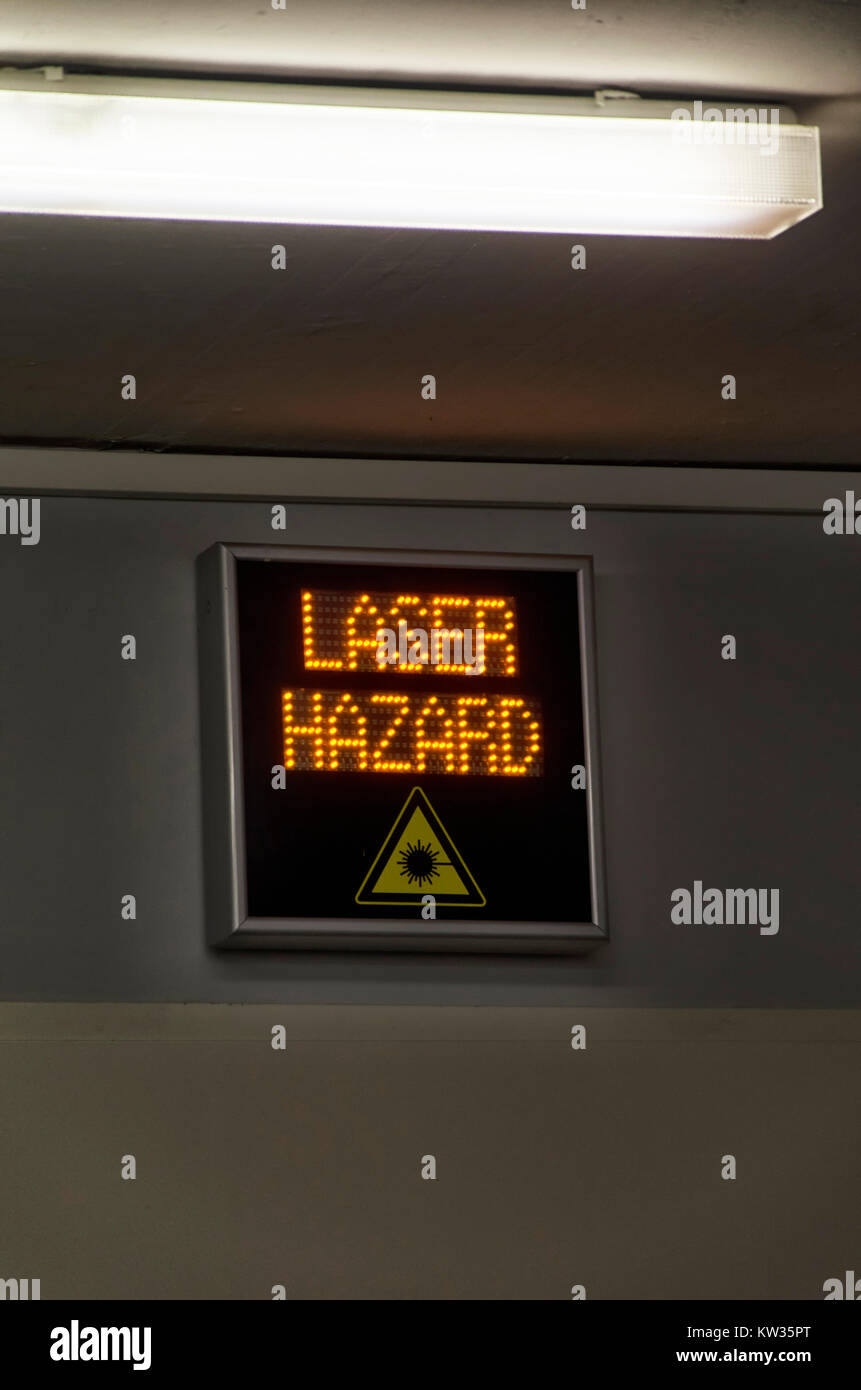 Laser beam hazard laser radiation -Fotos und -Bildmaterial in hoher ...