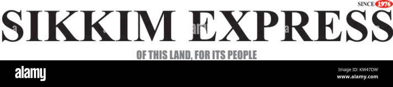 Das Sikkim Express-Logo repräsentiert ein Transportunternehmen, das in der indischen Region ...