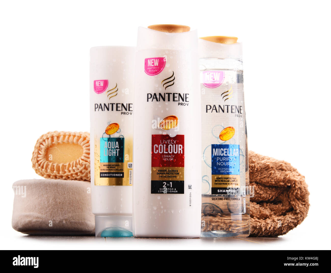 POZNAN, Polen - Dez 7, 2017: Flaschen Pantene Shampoo, populäre Marke ...