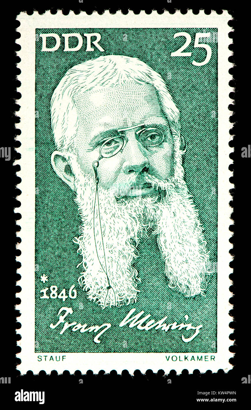 Ddr (DDR) Briefmarke (1971): Franz Erdmann Mehring (1846-1919), deutscher Publizist, Politiker ...