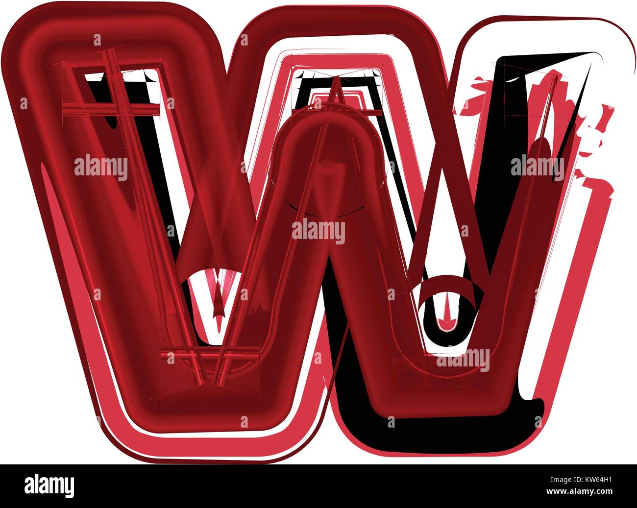 Kalligraphie schrift script font w Stock-Vektorgrafiken kaufen - Alamy