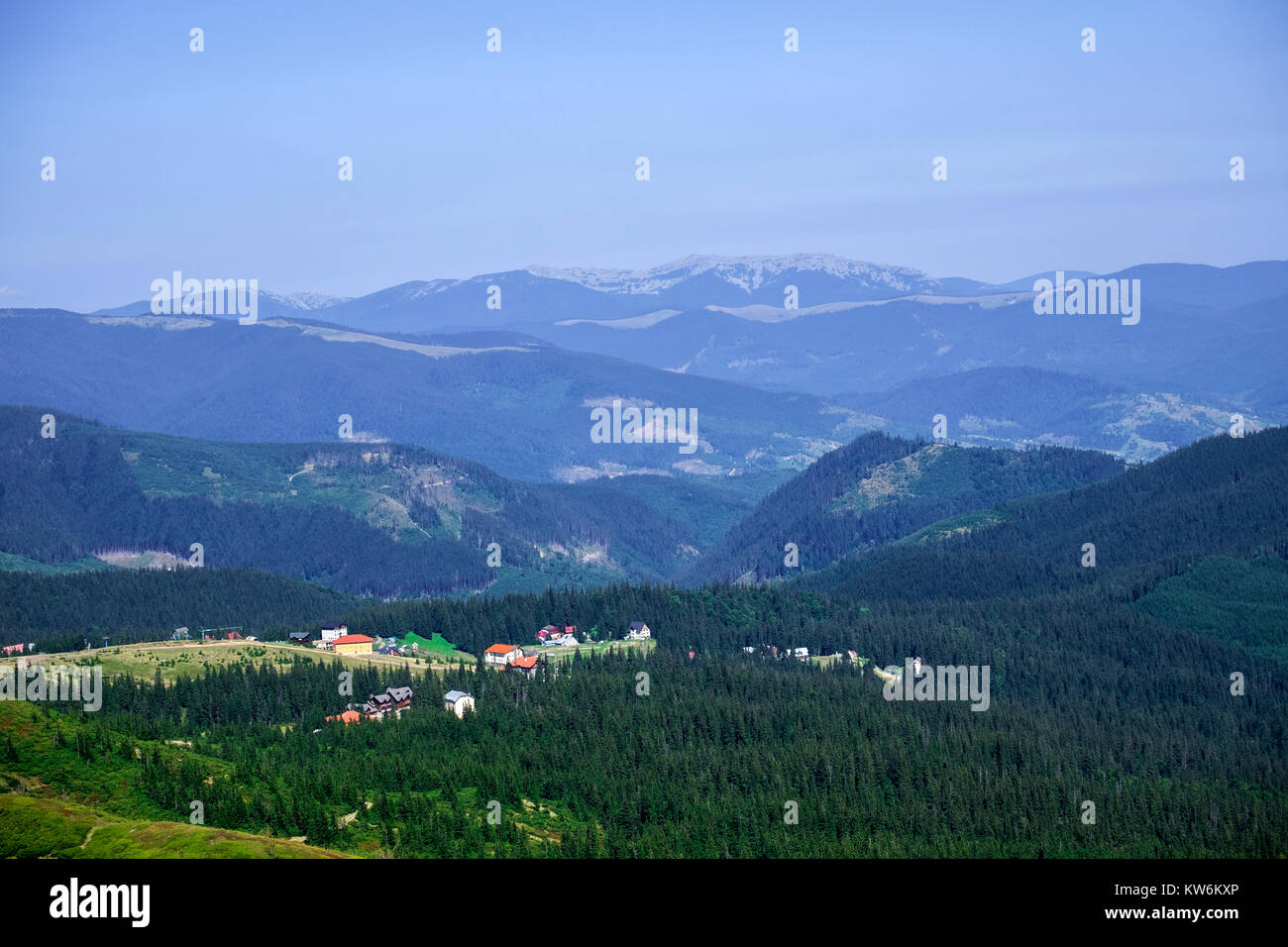 Polonina Dragobrat und den Gipfeln der Karpaten (Ukraine, Karpaten ...
