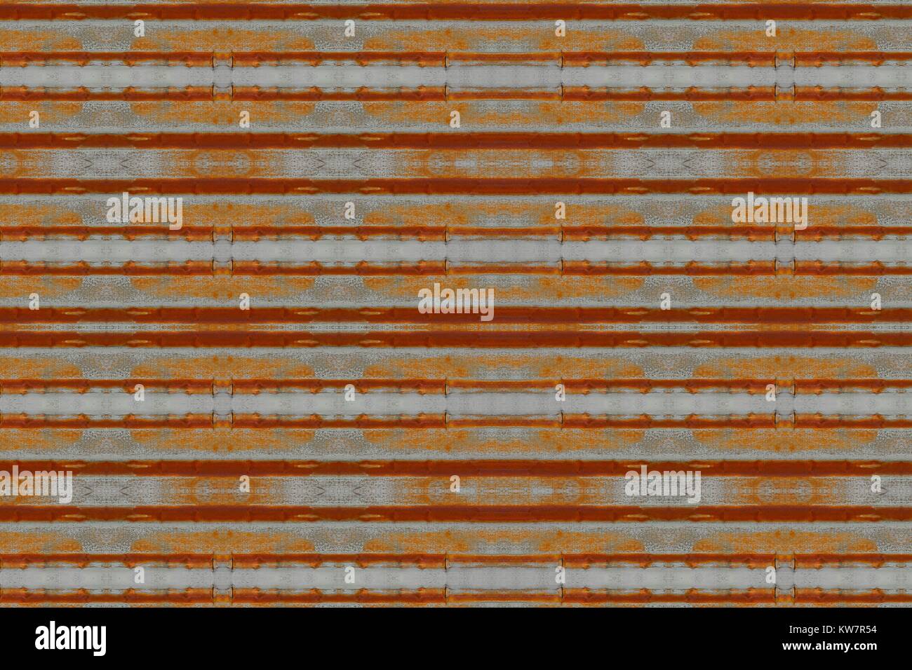 Zink wand Textur nahtlose Muster Hintergrund rostige Wellblech alte ...