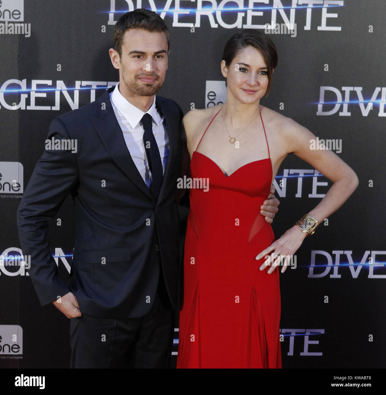 MADRID, Spanien - April 03: Theo James, Shailene Woodley und Neil ...