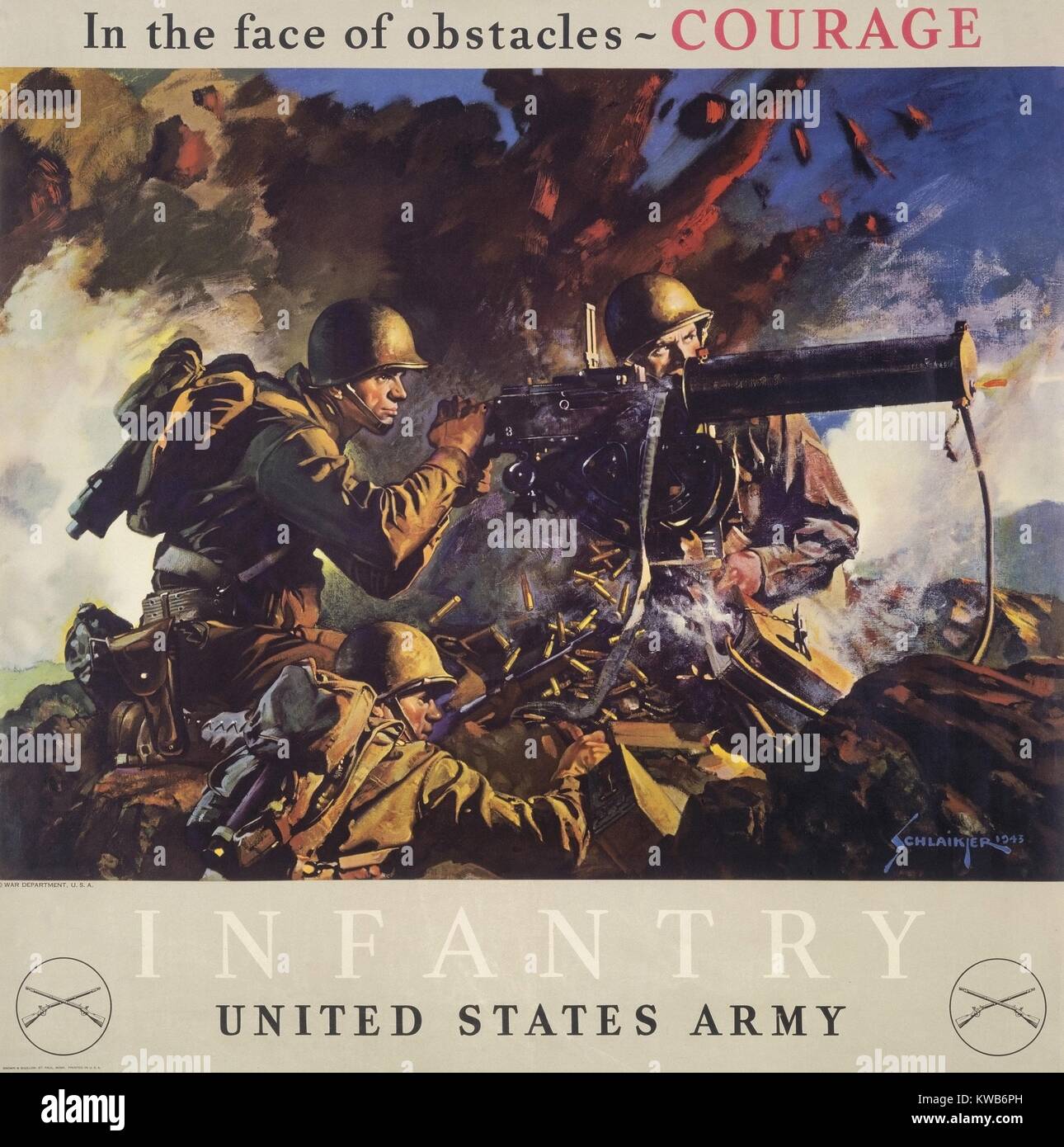 Im Angesicht der Hindernisse - Mut. Infantry-United States Army. Us ...