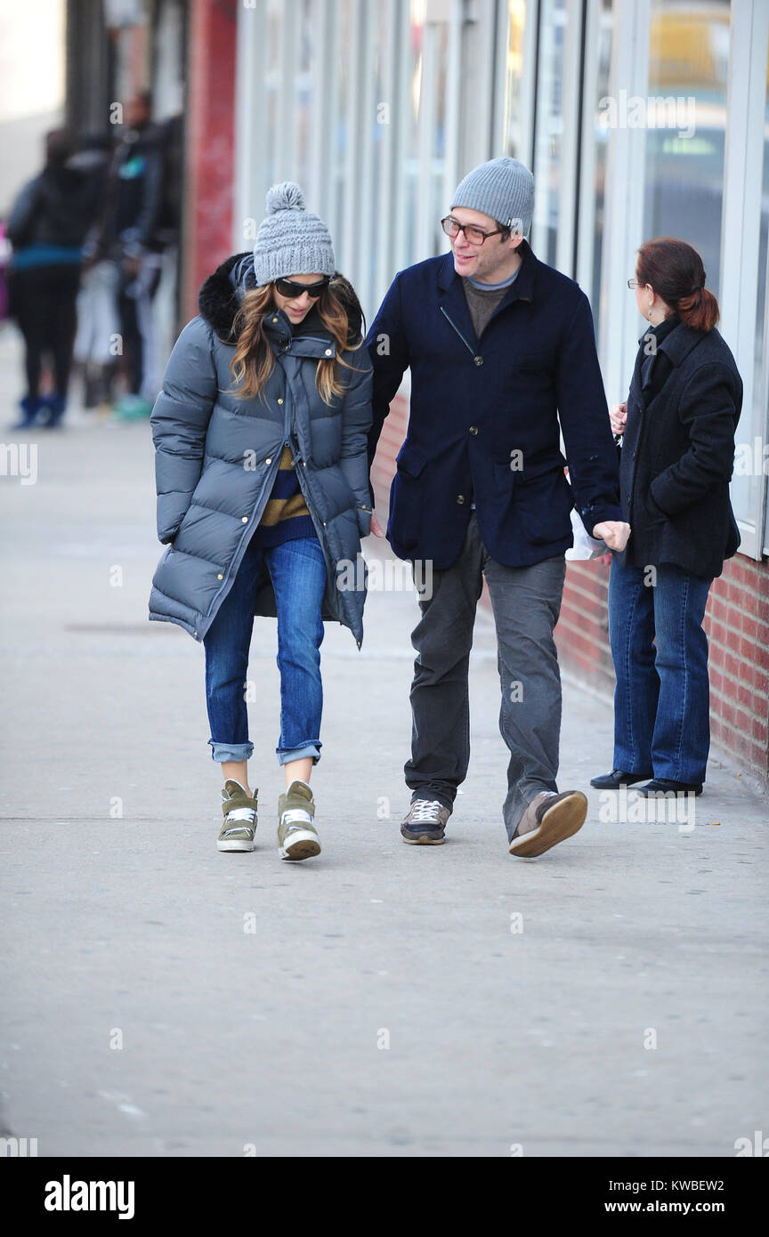 NEW YORK, NY - 13. Januar: Matthew Broderick, Sarah Jessica Parker ...