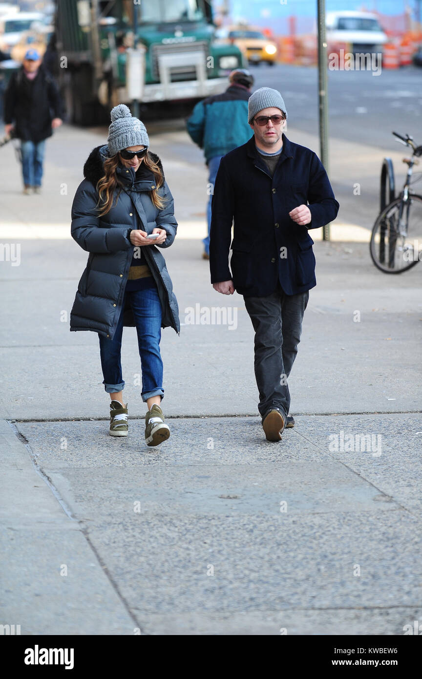 NEW YORK, NY - 13. Januar: Matthew Broderick, Sarah Jessica Parker ...