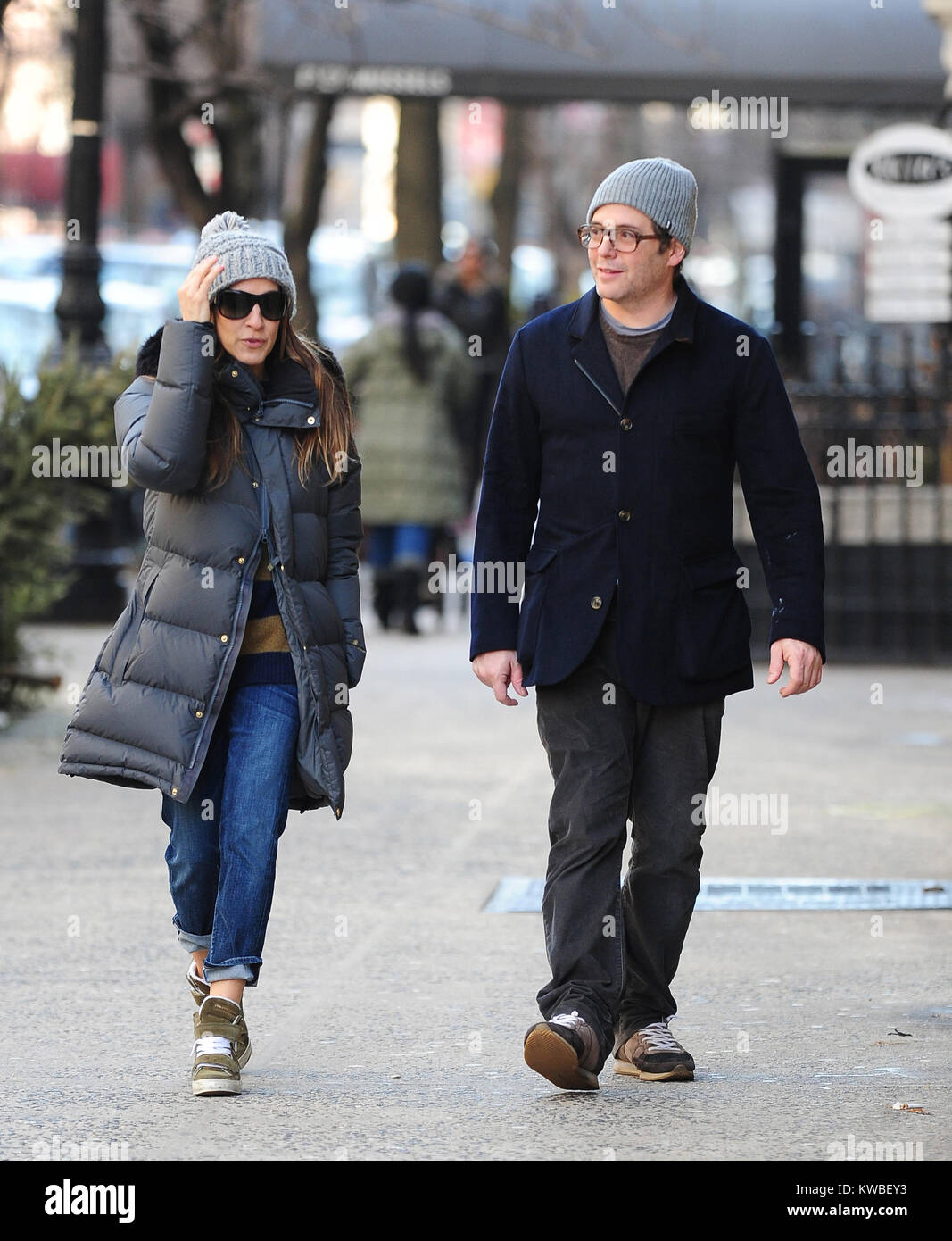 NEW YORK, NY - 13. Januar: Matthew Broderick, Sarah Jessica Parker ...