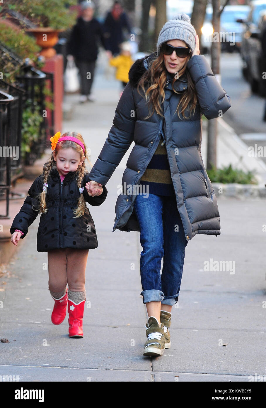 NEW YORK, NY - 13. Januar: Matthew Broderick, Sarah Jessica Parker ...