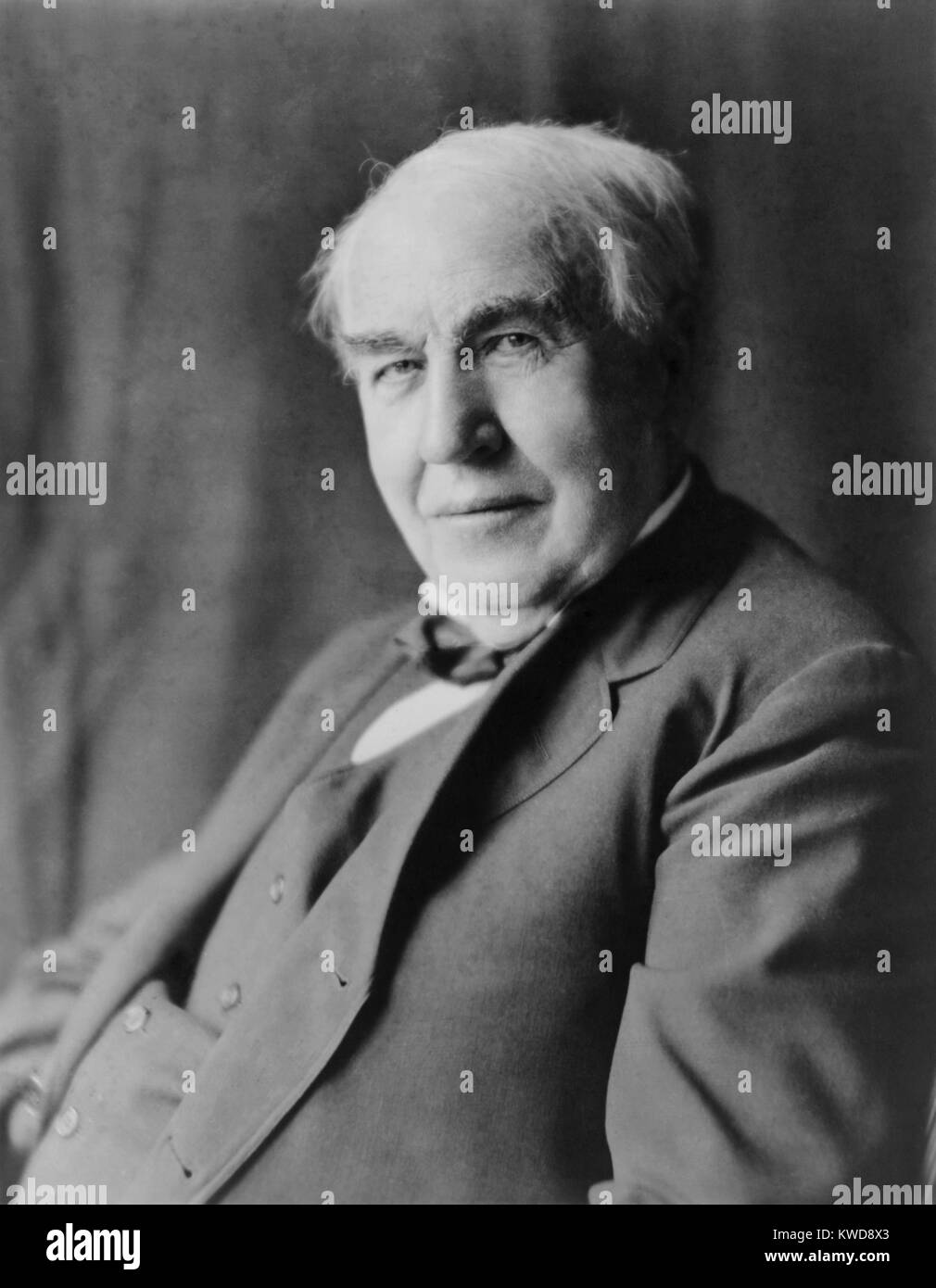 Thomas Alva Edison im Jahre 1922. Er blieb bis zu seinem Tod im Jahre ...