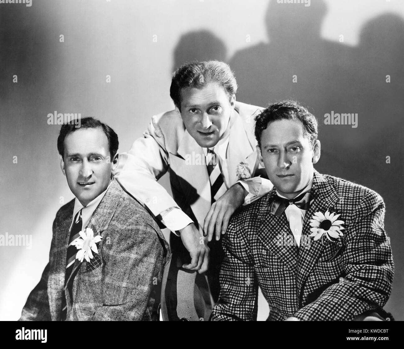 Das Ritz Brothers, von links: Al Ritz, Harry Ritz, Jimmy Ritz, Ende der ...