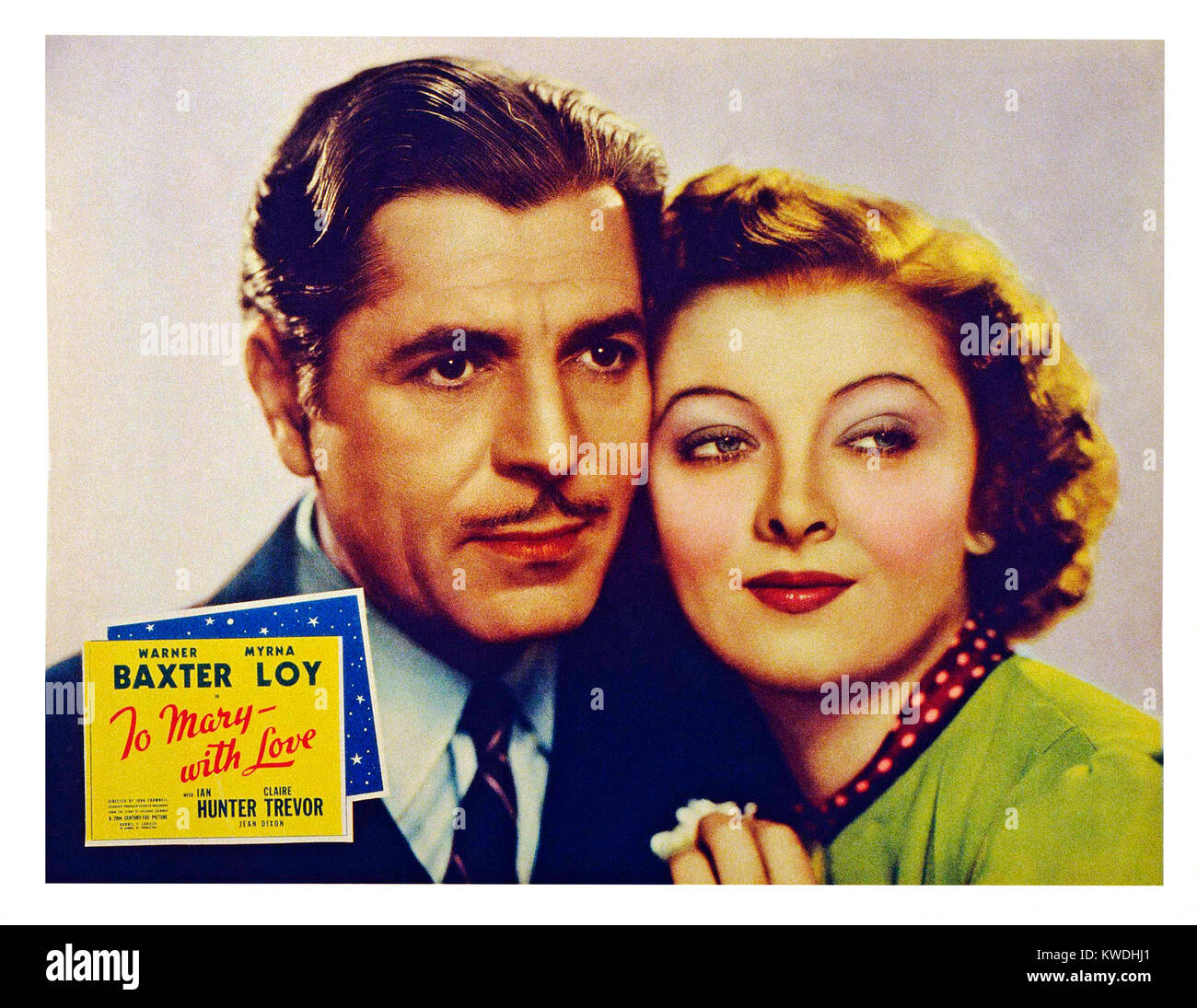 Maria - MIT LIEBE, US lobbycard, von links: Warner Baxter, Myrna Loy ...