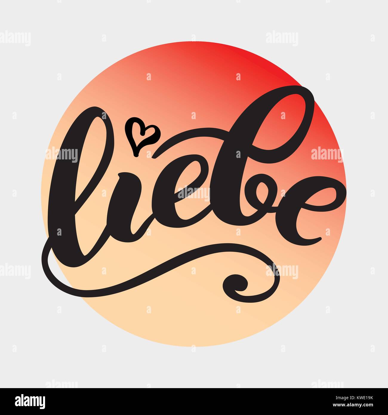 Liebe - Liebe in deutscher Sprache. Happy Valentines Day card ...