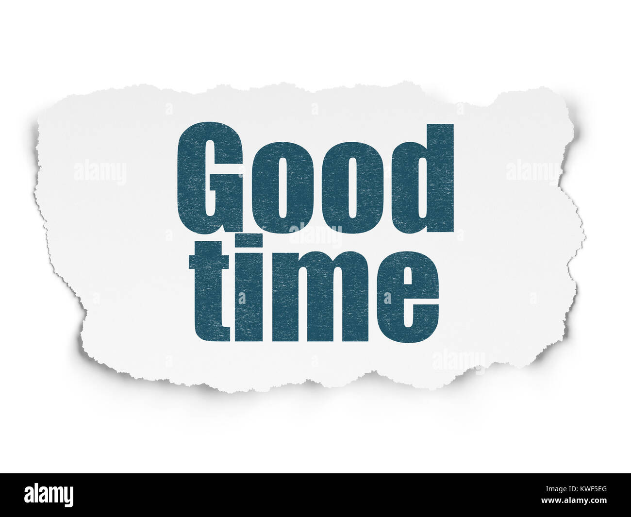 Timeline-Konzept: gute Zeit auf Torn Paper Background Stockfotografie ...