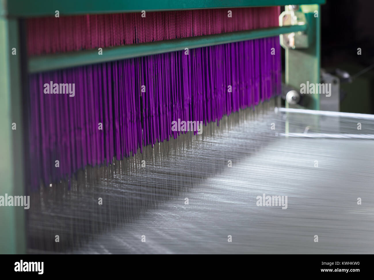 Label Webmaschine, ein Webstuhl Maschine für Kleidung oder gewebtes ...