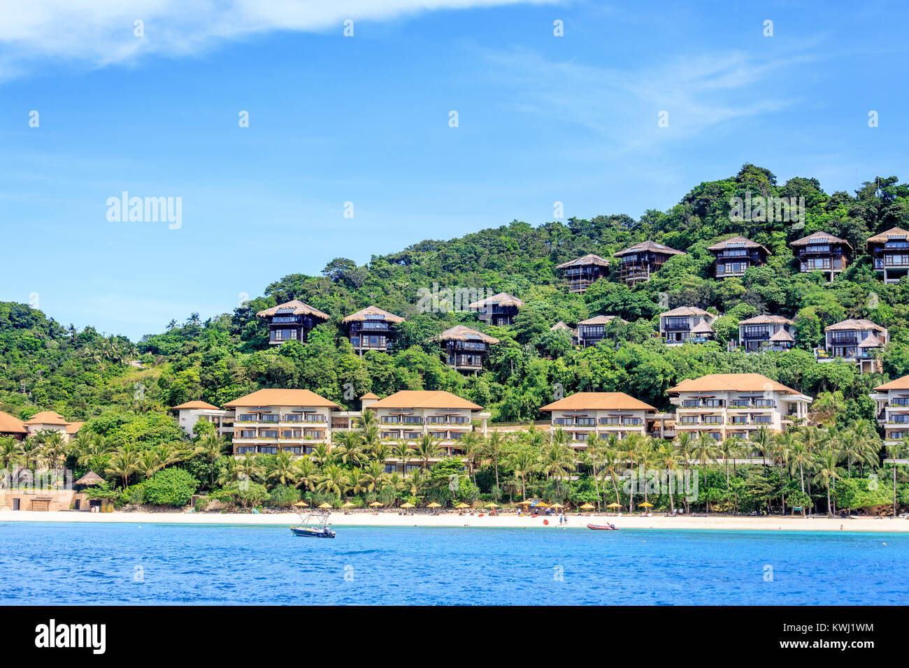 Die Insel Boracay, Philippinen - November 18, 2017: Shangri La Boracay ...