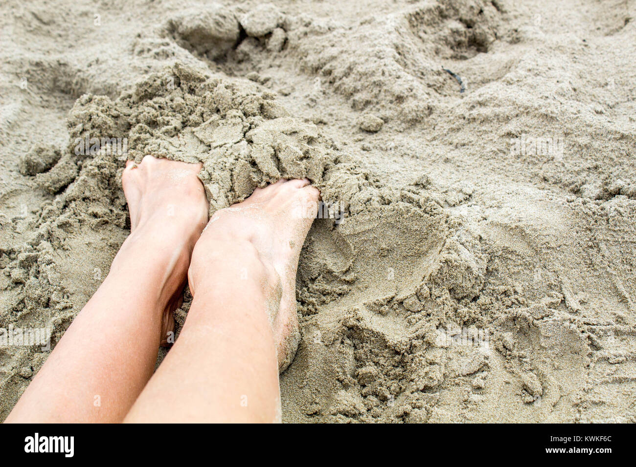 Der Sand unter den Füßen ... und Sie erkennen, dass die kleinen Dinge ...
