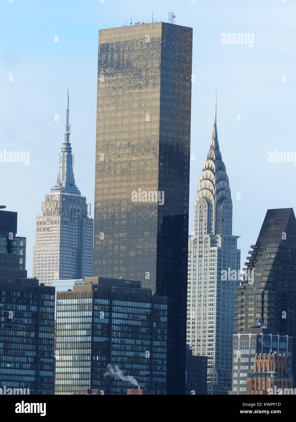 New York City, das Chrysler Building und das Empire State Building mit ...