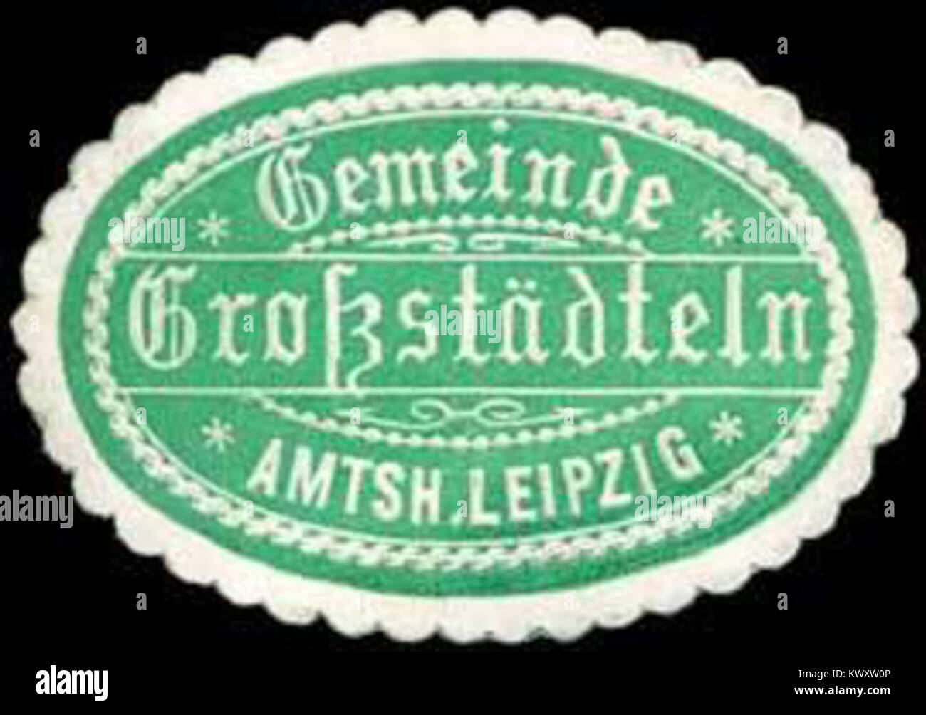 Diese Siegelmarke stellt das Siegel der Gemeinde Großstädteln dar, das ...