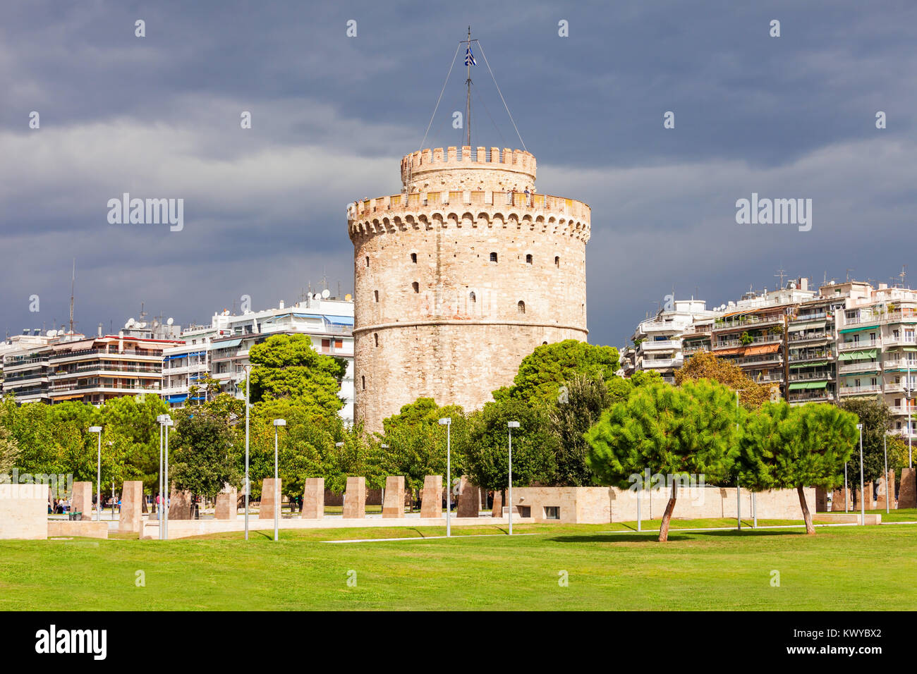 Der weiße Turm von Thessaloniki ist ein Denkmal und Museum an der Küste ...