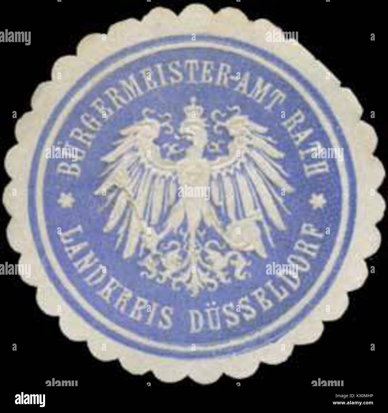 Dieses Siegelzeichen stellt das Bürgermeister-Amt Rath im Landkreis ...